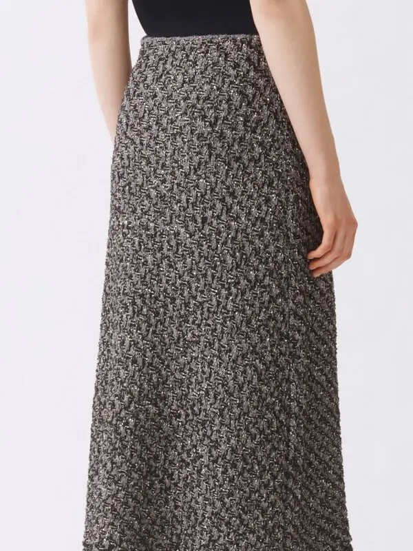 Fabiana Filippi Textured Midi Pencil Skirt - Blue