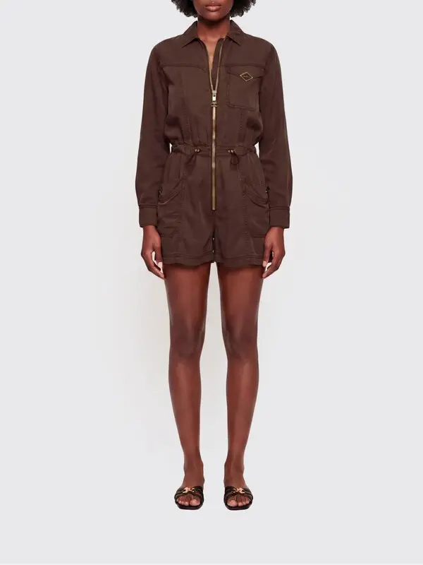 Elisabetta Franchi Lyocell Jumpsuit - Brown