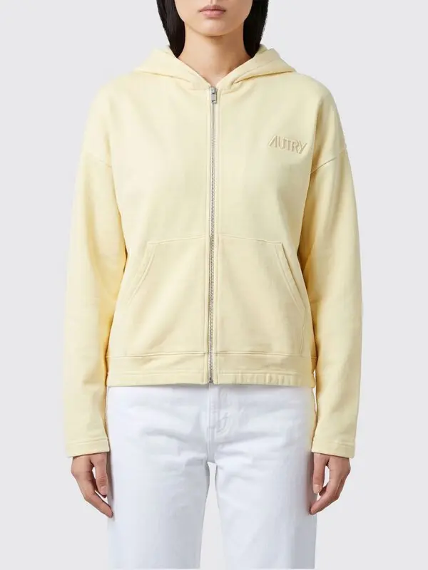 AUTRY Cotton Zip-up Hoodie With Embroidered Logo