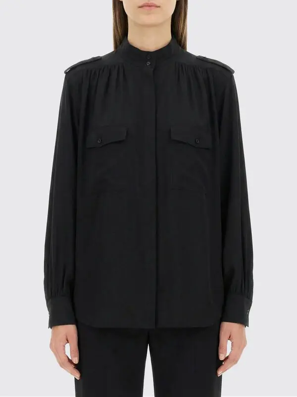 Chloé Band Collar Shirt - Black