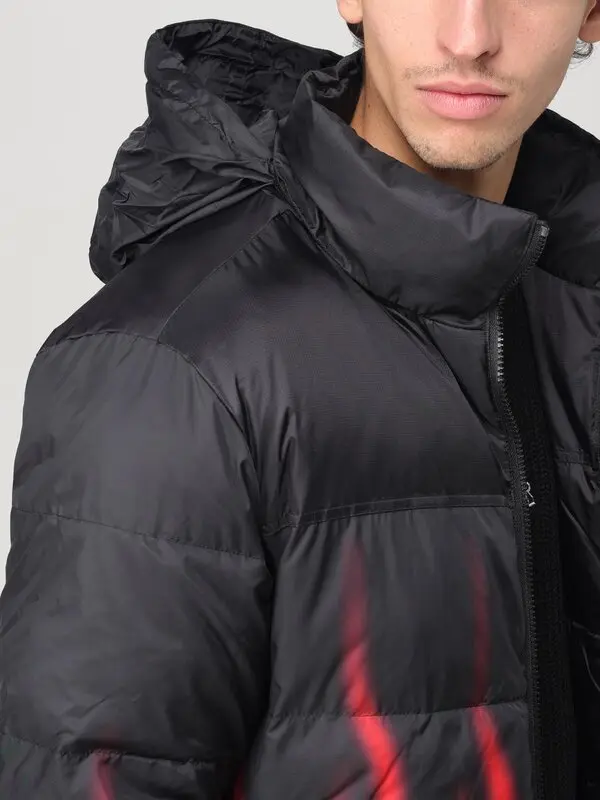 VISION OF SUPER Puffer Jacket With Flame Print