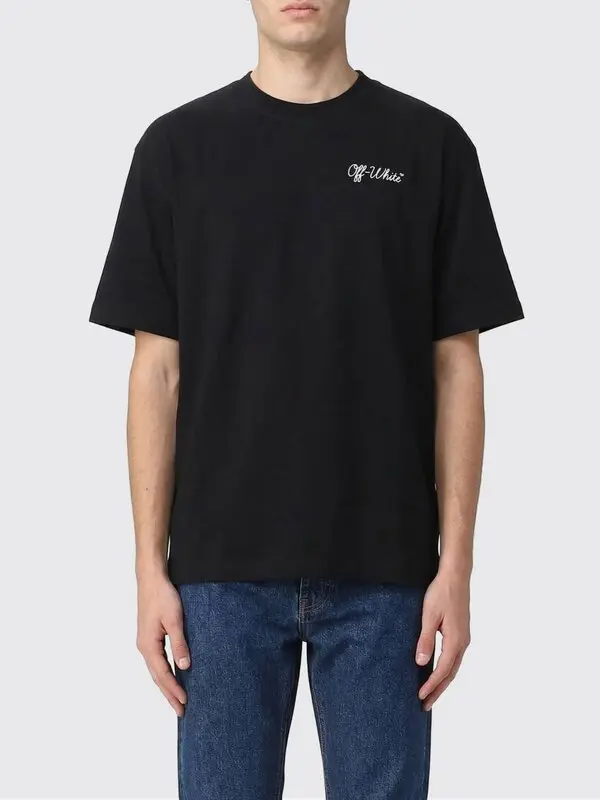 Off-White Crew-neck T-shirt In Cotton With Logo