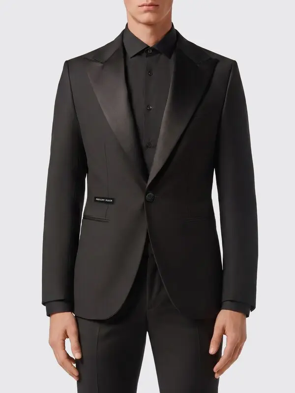 Philipp Plein Single-breasted Wool Blend Blazer