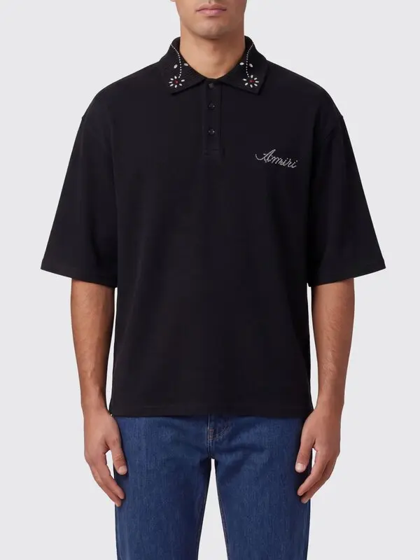 Amiri Cotton Polo Shirt With Logo