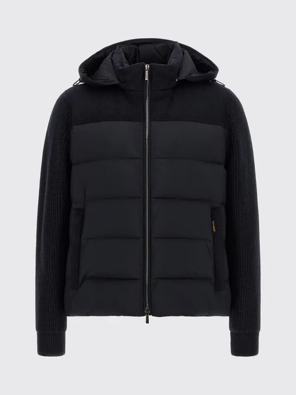 MOORER Jesse-stp Quilted Wool And Cashmere Down Jacket With Hood - Blue