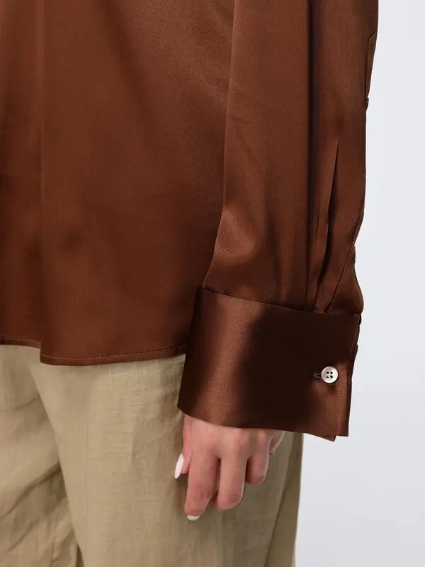 MAZZARELLI Stretch Silk Shirt With Patch Pockets