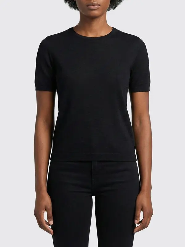 LISA YANG Ribbed Crewneck T-shirt - Black