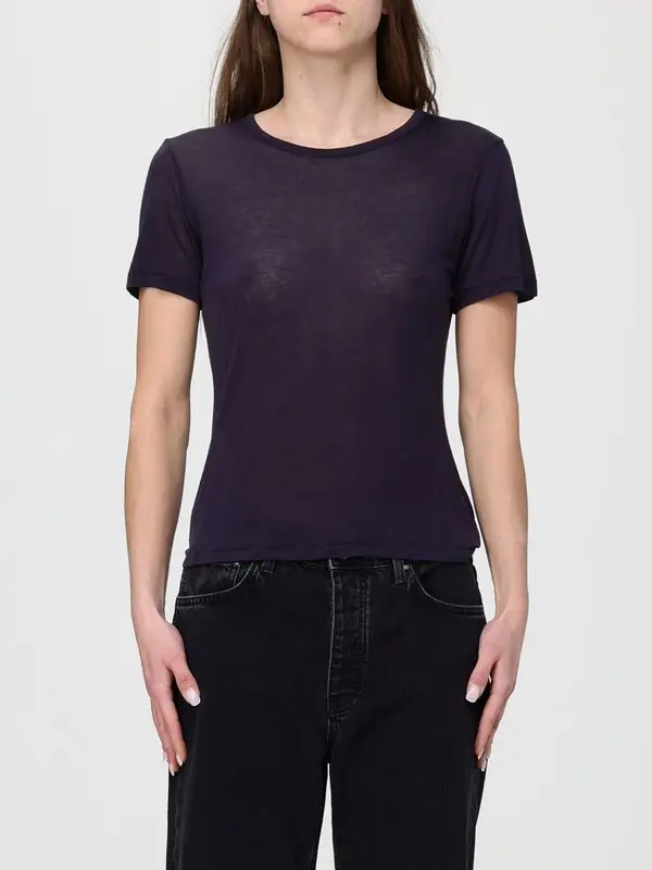 ANINE BING Sylvie Wool Blend T-shirt - Blue