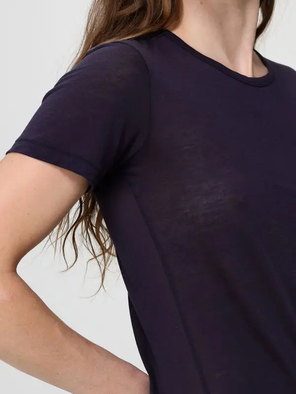 ANINE BING Sylvie Wool Blend T-shirt - Blue