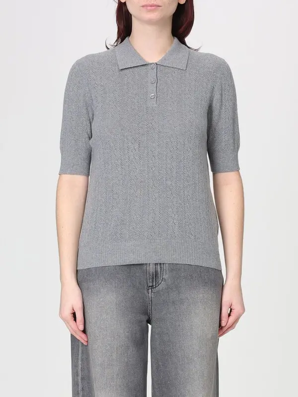 LISA YANG Textured Knit Polo Shirt