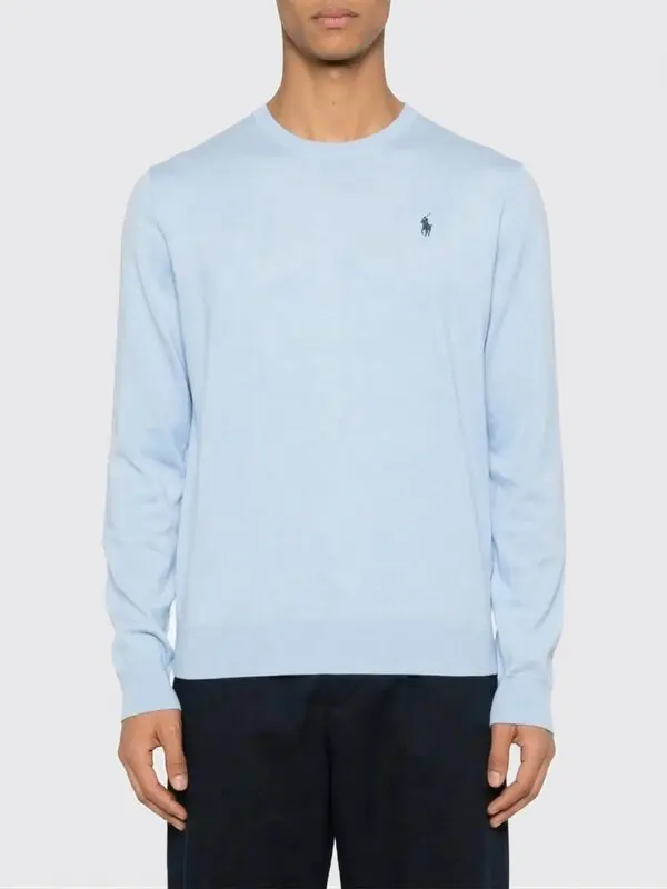 Polo Ralph Lauren Basic Crewneck Sweater With Mini Logo - Blue