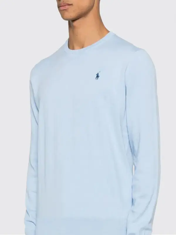 Polo Ralph Lauren Basic Crewneck Sweater With Mini Logo - Blue