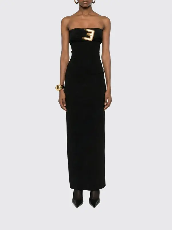 Balmain Strapless Gown With Embellishment