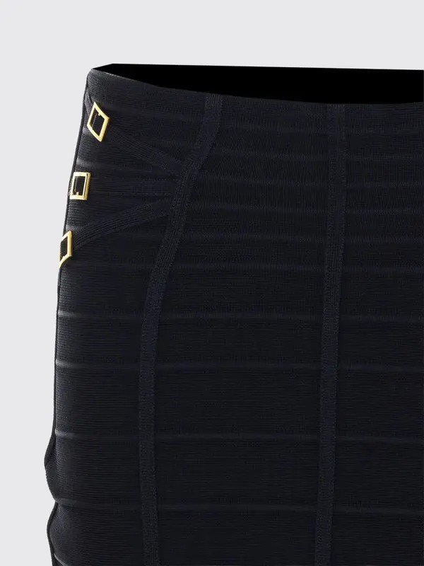 Elisabetta Franchi Midi Pencil Skirt In Stretch Jersey - Black