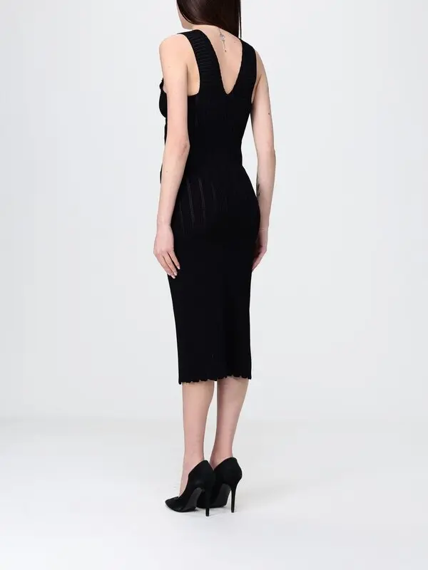 Elisabetta Franchi Viscose Knit Midi Dress - Black