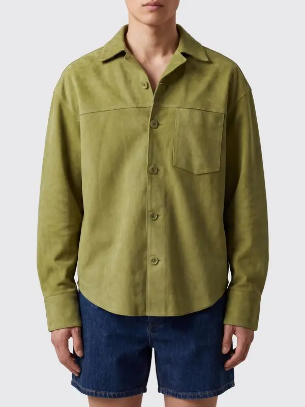 AMI Paris Suede Shirt - Green