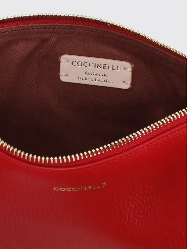 COCCINELLE C-easy Hammered Leather Pouch - Red