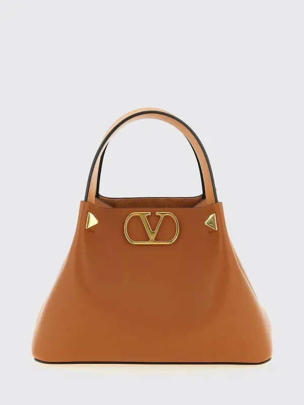 Valentino Garavani Vlogo Signature Leather Bag - Brown