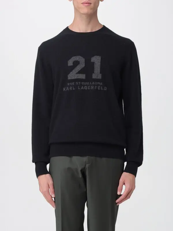 Karl Lagerfeld Crew Neck Graphic Pullover