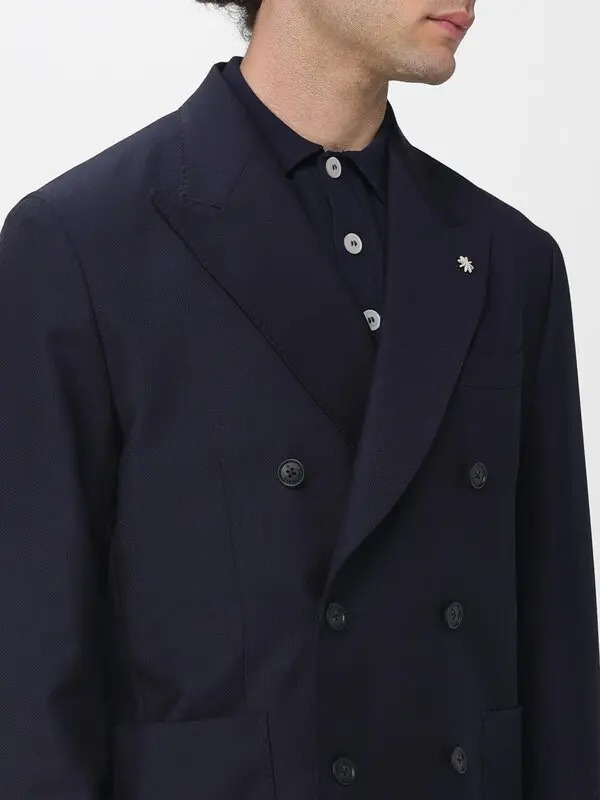 MANUEL RITZ Double-breasted Virgin Wool Blazer