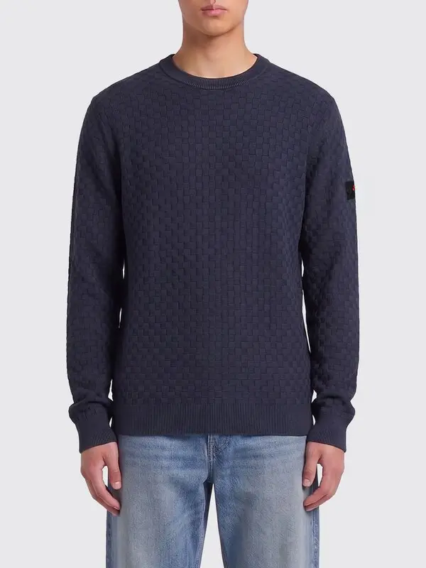 Peuterey Cotton Crew Neck Sweater - Blue