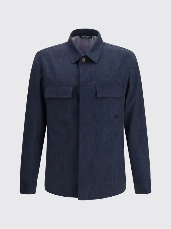 Etro Wool Overshirt With Paisley Motif