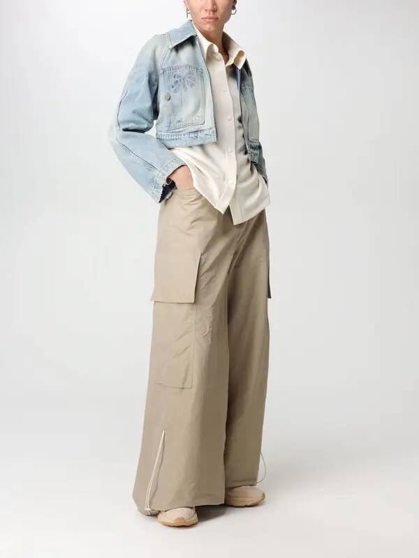 Palm Angels Wide Leg Cargo Trousers