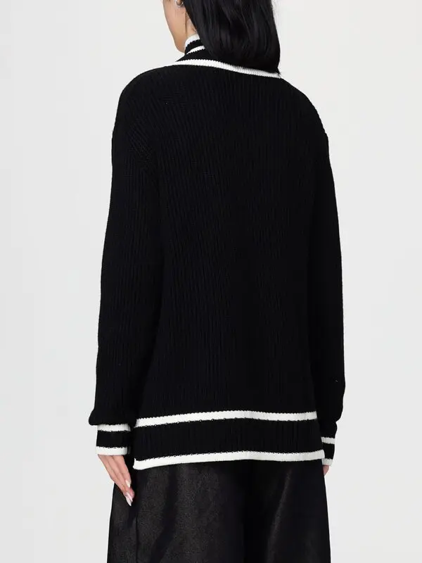 Karl Lagerfeld Cardigan With Ribbed Detailing And Embroidered Logo