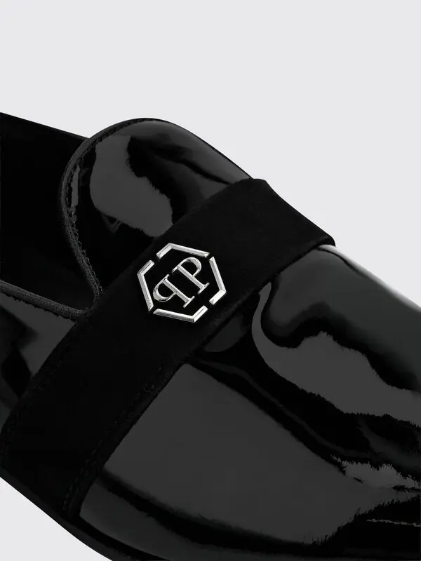 Philipp Plein Patent Leather Loafer With Hexagon
