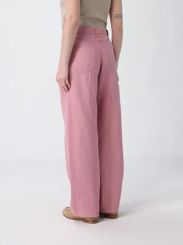 Max Mara Cotton And Linen Trousers - Peony