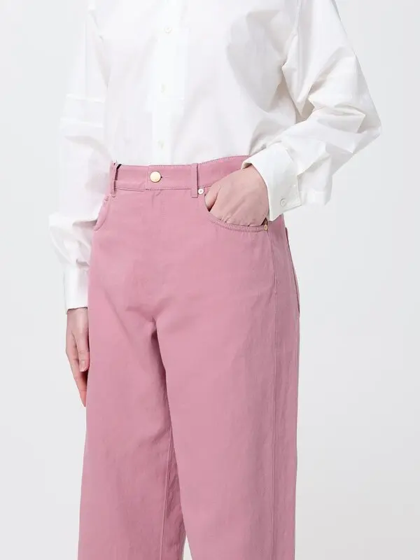 Max Mara Cotton And Linen Trousers - Peony