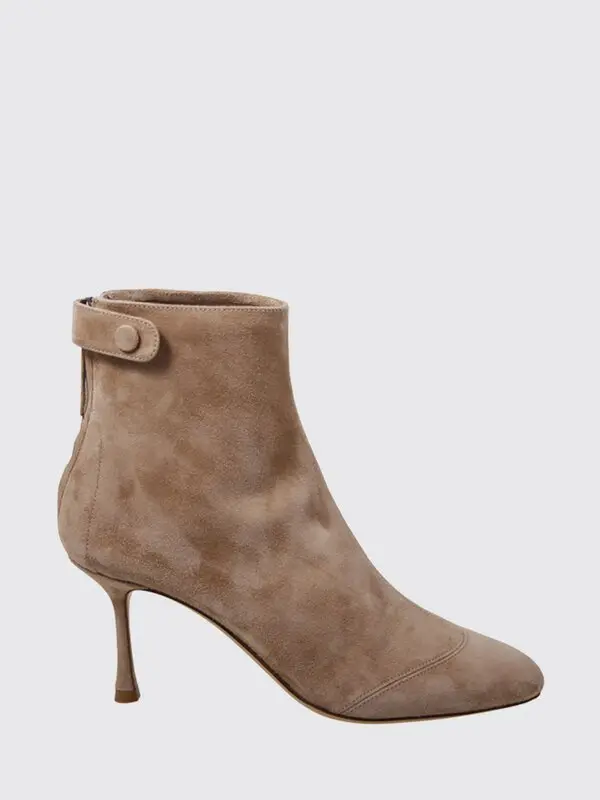 FRANCESCO RUSSO Leather Ankle Boots - Beige