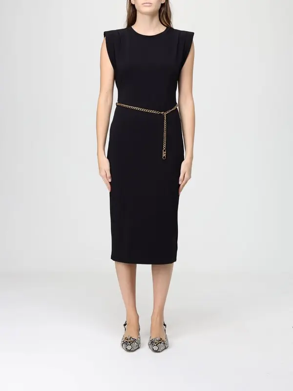Michael Kors Sleeveless Chain Belted Dress