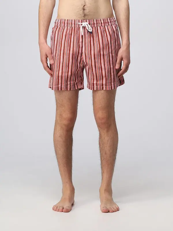 BAGNI FIORIO Striped Swim Trunks - Red