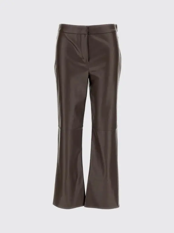 Max Mara Sublime Flared Mid-rise Calfskin Leather Pants - Brown