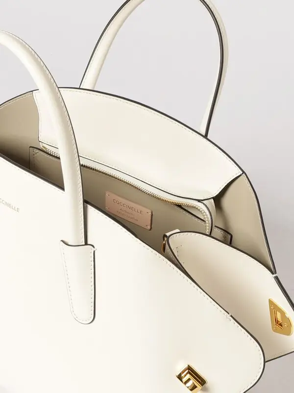 COCCINELLE Leather Tylde Bag - Pearl