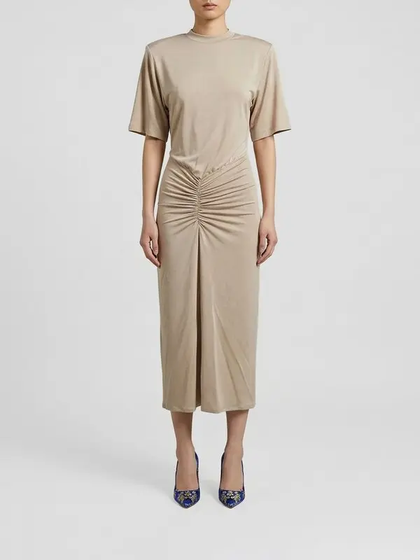 Andamane Midi Dress In Stretch Viscose - Grey