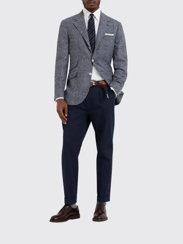 Brunello Cucinelli Stretch Cotton Chino Pants - Blue