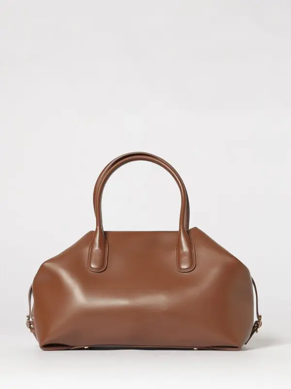 THEMOIRE Vegan Leather Talia Trunk Medium Bag - Brown
