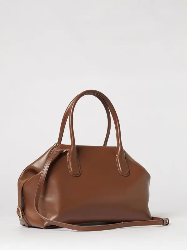 THEMOIRE Vegan Leather Talia Trunk Medium Bag - Brown