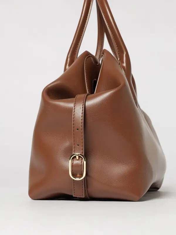 THEMOIRE Vegan Leather Talia Trunk Medium Bag - Brown