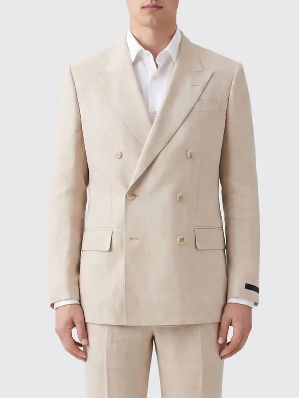 Hugo Double-breasted Linen Blend Blazer