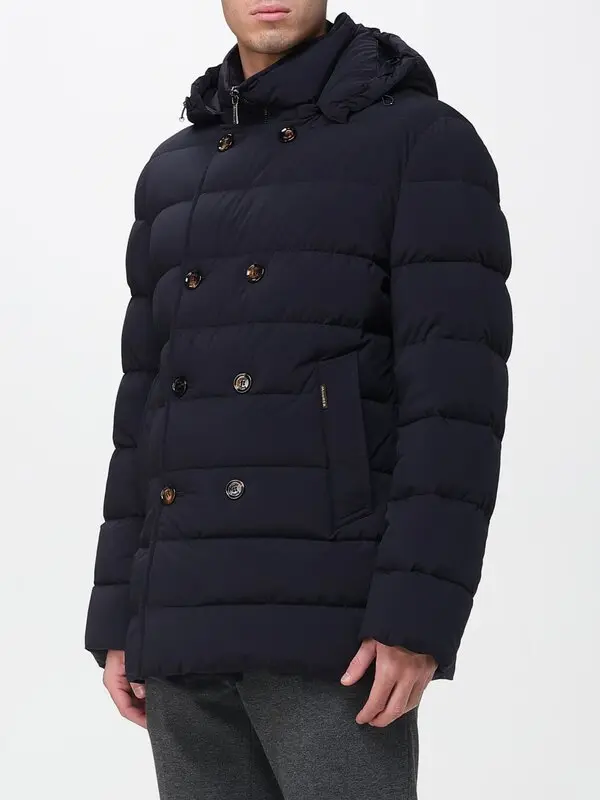 MOORER Quilted Double-breasted Jacket With Hood