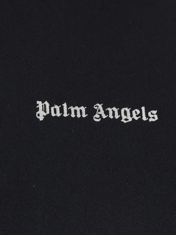 Palm Angels High Neck Technical Fabric Track Jacket With Logo