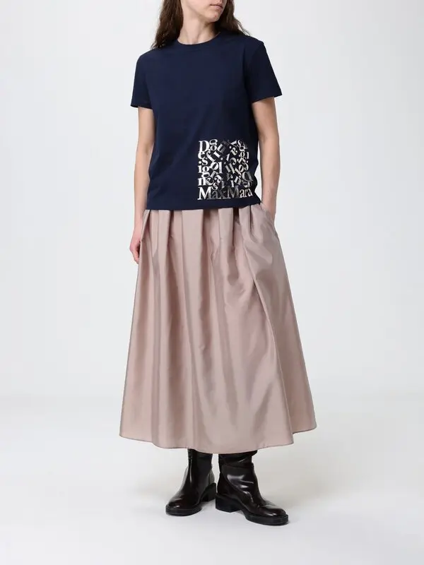 Max Mara Silk Blend Satin Midi Skirt
