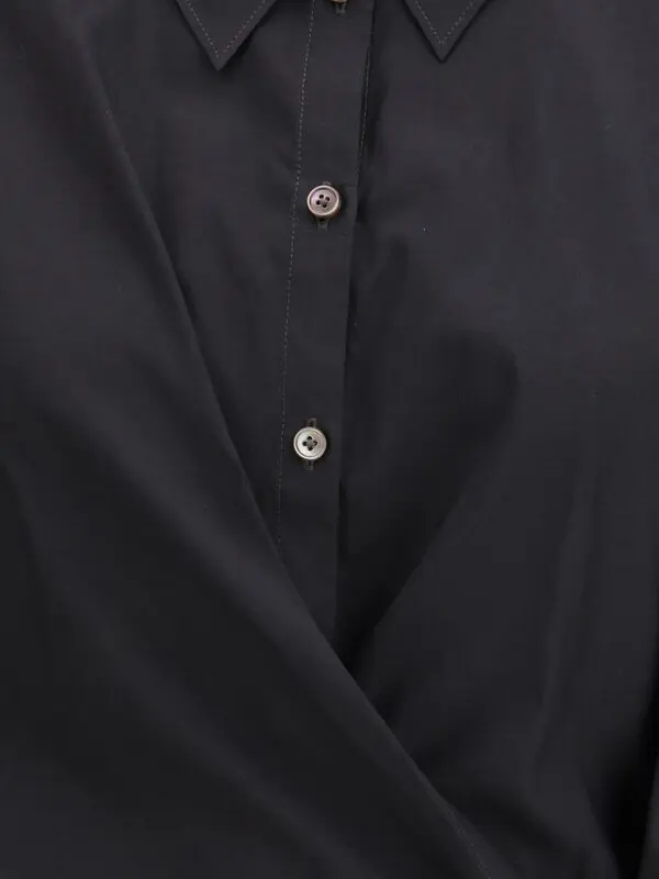 LEMAIRE Cotton Silk Blend Shirt - Ink