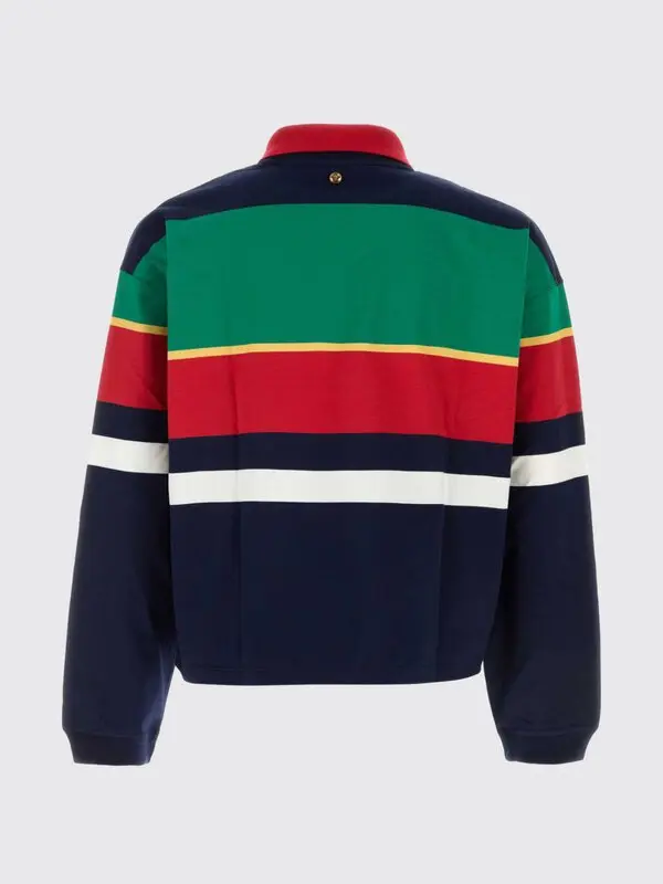 Versace Striped Cotton Polo Shirt