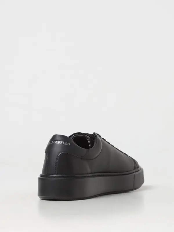 Karl Lagerfeld Leather Lace-up Sneakers - Black