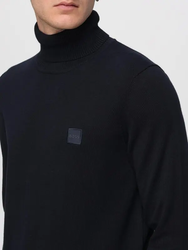 BOSS High Neck Jumper - Blue