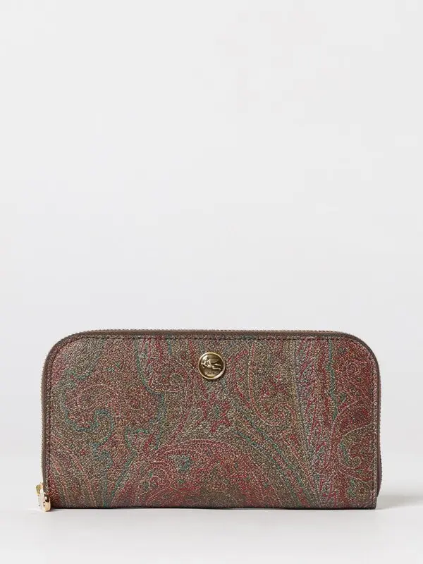 Etro Arnica Coated Cotton Paisley Wallet